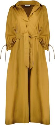 Max Mara Femme, Robes, Brun, Taille: 36 FR Cotton Poplin Maxi Dress