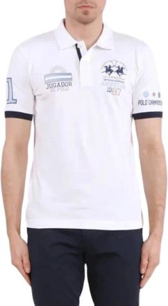 La Martina Polo en piqu&eacute; stretch - Homme - Tops - Blanc - Taille: M