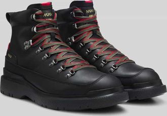 HUGO BOSS Boots aus Kalbnappa mit Profilsohle