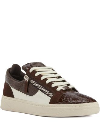 Giuseppe Zanotti baskets GZ94 à empiècements - Marron