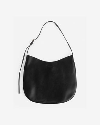 Arket Halbmondf&ouml;rmige Schultertasche -Schwarz