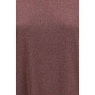 Brunello Cucinelli Cashmere Silk Blend T-Shirt - Bordeaux