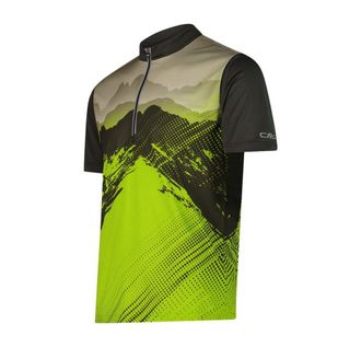 F.lli Campagnolo T-Shirt CMP Radshirt f&uuml;r Herren mit Print und durchgehendem Rei&szlig;verschluss
