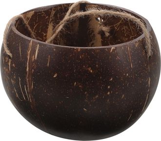 NUOBESTY Nat&uuml;rlicher Kokosnussschalen H&auml;ngepflanztopf mit Seil Nachhaltiger Robuster Pflanzhalter f&uuml;r Innen Au&szlig;enbereich f&uuml;r Balkon Garten Vielseitig f&uuml;r Versc