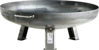 Buschbeck Feuerschale Eisen Feuerstelle &oslash; 80cm 2 Griffe Feuerkorb Gartenfeuer