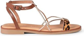 miMaO AMONET - Sandalias planas elegantes LÉOPARD, EU 38