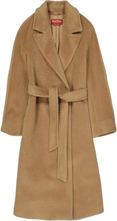 Max Mara Manteau en laine dalpaga - Femme - Manteaux - Brun - Taille: 34 FR