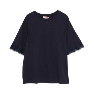 Twinset Damen, Oberteile, Blau, MGr&ouml;&szlig;e