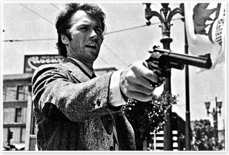 Posterlounge Clint Eastwood in Dirty Harry Poster 90 x 60 cm Wandbilder Wanddeko