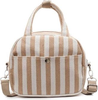 Generic Sac &agrave; main en toile ray&eacute;e sous les bras pour femme - Grande capacit&eacute; - Sac &agrave; main Hobo pour le quotidien, les voyages, le travail, kaki, 400.00x250.00