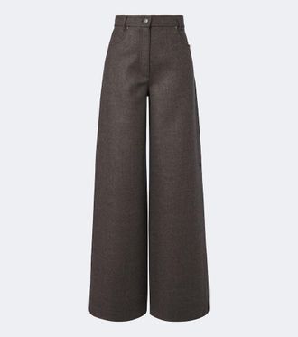 Max Mara Weite Hose aus Schurwolle