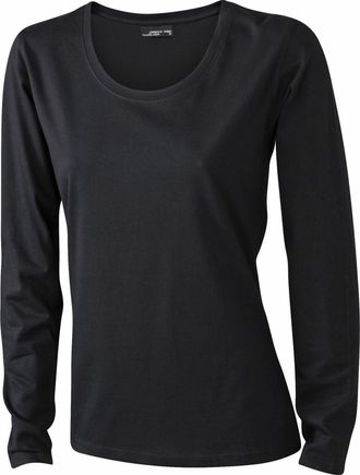 James & Nicholson Damen T-Shirt Langarmshirt XX-Large black