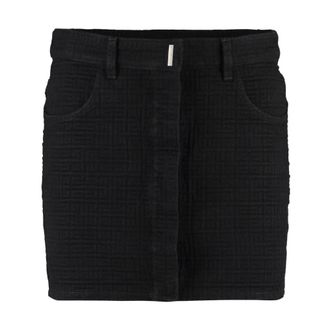 Givenchy Monogram Jacquard Minirock - - Skirts - Damen - Schwarzk - XS