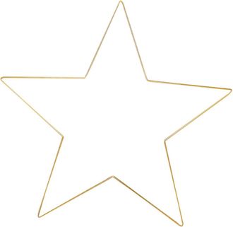 TOPBATHY 2 Stück Metallstern Wanddekoration Glasiert Hängend DIY Rahmen Goldener Stern für Weihnachtsbaum Fenster Tür Schmuck