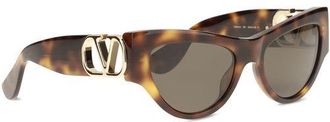 Valentino Garavani VAVG0053S003BB Cat-Eye Acetate Sunglasses - Brown