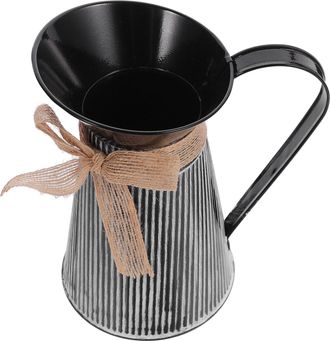 Lurrose TEHAUX Rustikaler mit Henkel Stabiler Eisen blumentopf f&uuml;r Frische und Trockenblumen Vielseitig als Pflanzgef&auml;&szlig; und Dekoration f&uuml;r Zuhause Balkon B&uuml;ro