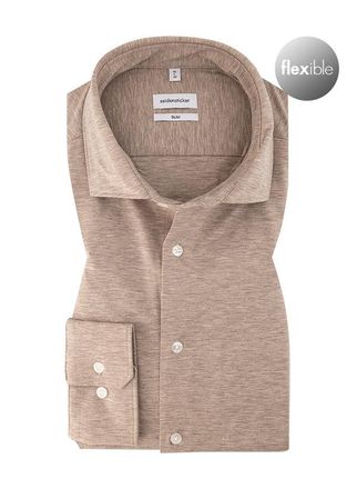 Seidensticker Seidensticker Herren Hemd beige Jersey