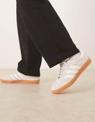 adidas Originals Gazelle Indoor - Baskets avec semelle en caoutchouc - Gris clair