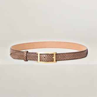 Reptiles House Mars-Schließe und Pythonleder-Gürtel 25 mm - Corda Dark