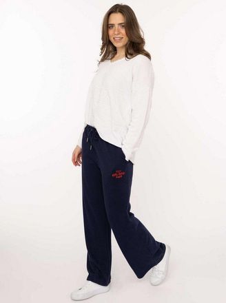 Zwillingsherz Sweathose Feel Good Club unifarben, kleine Stickerei