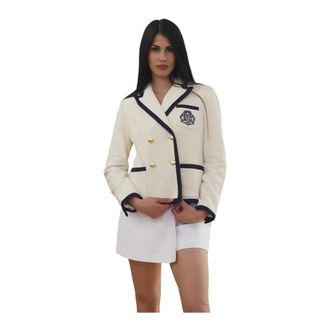 Polo Ralph Lauren Doppelreihiger Piqu&eacute;-Blazer - - Jackets - Damen - Beige - S