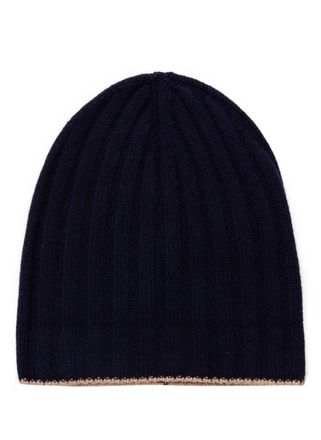 Brunello Cucinelli Brunello Cucinelli Cashmere-M&uuml;tze blau