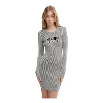 Moschino Gemustertes Strickkleid - - Dresses - Damen - Grau - XS