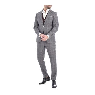 Goldenim Paris Homme, Costumes, Gris, Taille: S Costume 3 Pi&egrave;ces Stretch