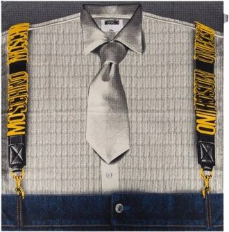 Moschino unisex, Accessoires, Multicolore, Taille: ONE Size Foulard en twill de soie imprim&eacute;