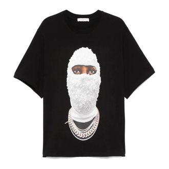 Ih Nom Uh Nit IH NOM UH Nit, Homme, Tops, Noir, Taille: 3XL T-shirt Noir en Coton avec Logo Imprimé