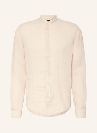 HUGO BOSS Leinenhemd Race Regular Fit Mit Stehkragen beige