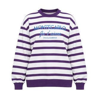 Dolce & Gabbana Rundhals-Sweatshirt - - Sweatshirts & Hoodies - Damen - Lila - S