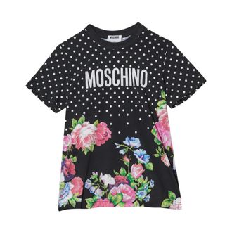 Moschino Dots And Roses T-Shirt - - Tops - Damen - Mehrfarbig - M