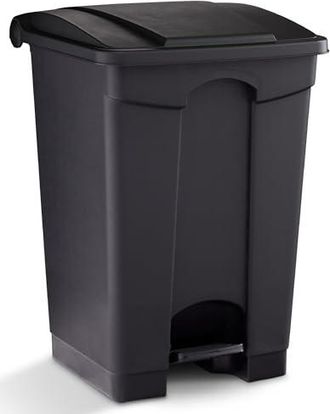 Safco Products 9925BL Kunststoff-Mülleimer für freihändige Entsorgung, ideal für den privaten und gewerblichen Gebrauch, 37 l, Schwarz