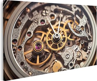 Islandburner Prime Bild auf Leinwand Räderwerk Uhrmechanismus Detailansicht Zahnräder Mechanik Design Bilder Wandbilder Poster