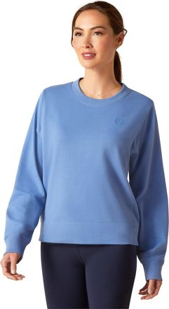 Ariat Womens Memento Sweatshirt Long Sleeve in Dutch Blue, Size X-Small, by Ariat
