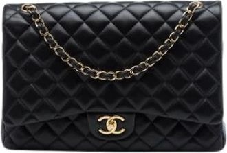 Chanel Sac bandouli&egrave;re vintage double rabat Pre-owned - Femme - Pre-owned - Noir - Taille: ONE Size