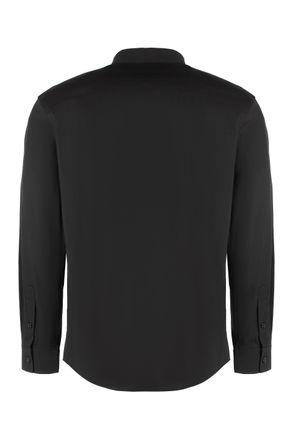 Burberry Mens Stretch Cotton Shirt Black Elastane