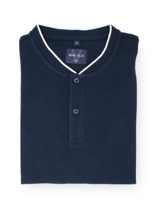 Marvelis Poloshirt Poloshirt - Stehkragen - Einfarbig - Marine