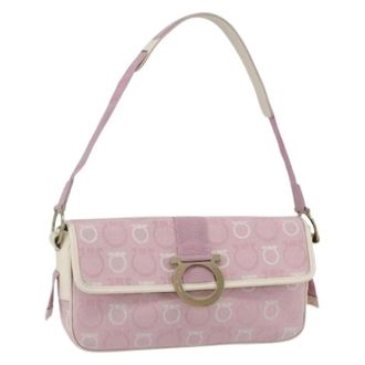 Ferragamo Pre-owned Canvas Schultertasche - - Pre-owned - Damen - Rosa - ONE SIZE