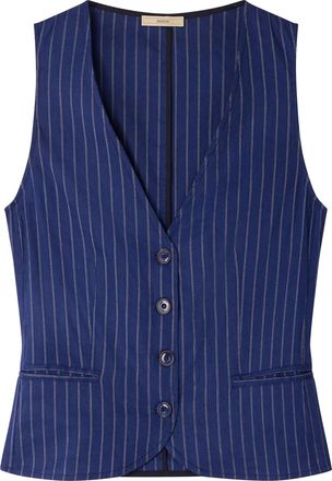 Sessun Blouse Sans Manches Rayures Lin Fernando Sess&ugrave;n