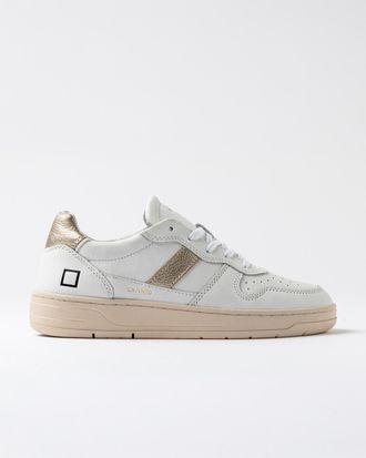 D.A.T.E. court 2.0 vintage calf white-platinum