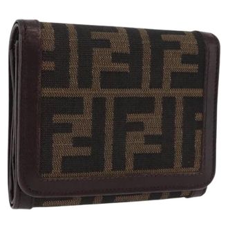 Fendi Portefeuille Pre-owned en toile Zucca - Femme - Pre-owned - Brun - Taille: ONE Size
