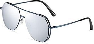 Generic Lunettes de soleil tendance polarisées HD 2025 pour hommes, lunettes de soleil de plage pour vacances en plein air (couleur : E, taille : 1)