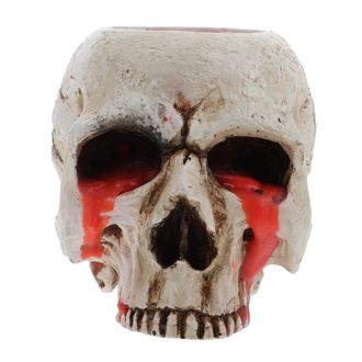 STOBOK Totenkopf Kerzenst&auml;nder Aus Resin F&uuml;r Halloween Schreibtisch Dekor Kerzenhalter Furchterregende Form F&uuml;r Partys
