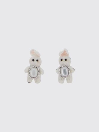 Yvmin Boucles doreilles pendantes en argent avec zircons et d&eacute;tails brod&eacute;s