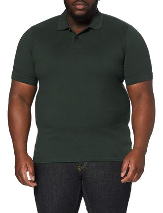 JP1880 Herren große Größen Übergrößen Menswear L-8XL bis 8XL, Poloshirt, Oberteil, Knopfleiste, Hemdkragen, Pique, dunkelgrün XXL 702560442-XXL
