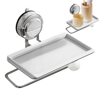 Generico Handtuchhalter montierbar, Papierhandtuchhalter aus Stahl mit Saugn&auml;pfen, Spender ohne Bohren, kompakter Badezimmer-Organizer | Langlebiger Handtuchha