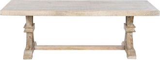 PEGANE Pegane - Table &agrave; manger rectangulaire en bois de manguier - Coloris naturel - Dimensions 150 x 70 x 50 cm - Id&eacute;ale pour repas en famille
