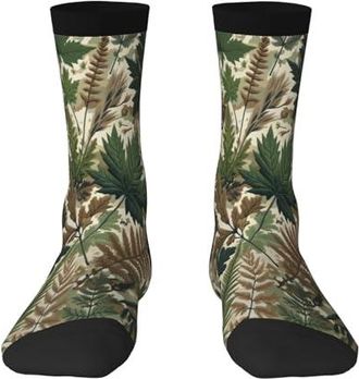 Generic Feuilles De Camouflage, Brindilles Chaussettes Antibactérien Chaussette Homme Confortable Chaussettes Sport Pour Adulte Quotidien Ado 40Cm